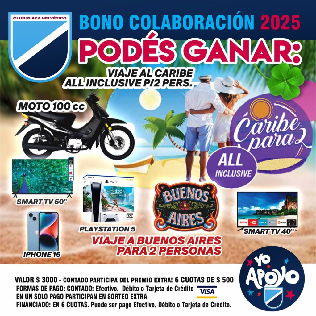 Bono Colaboración 2025 – Sorteo Final – Club Plaza Helvético